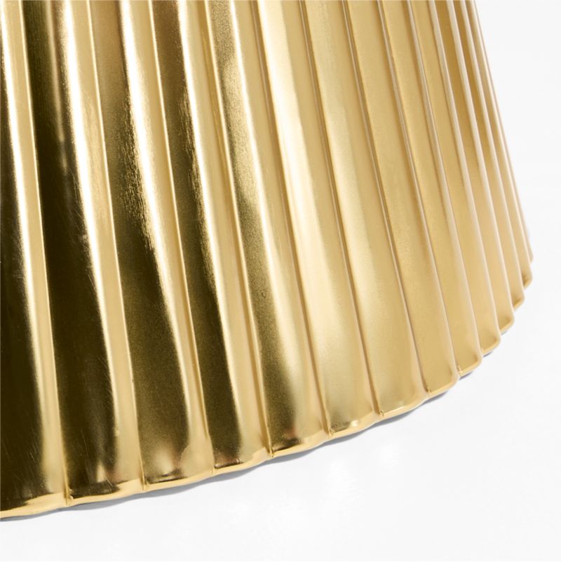 Gold Fluted Christmas Tree Collar + Reviews | Crate & Barrel