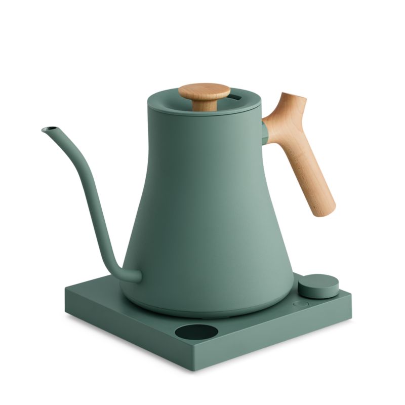 Fellow Stagg EKG Pro Electric Kettle Smoke Green with Maple Accents ...