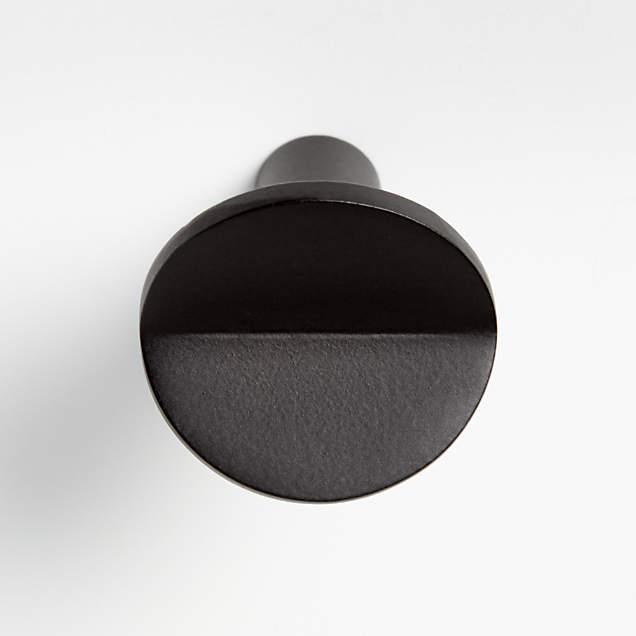 Round Matte Black Knob + Reviews | Crate & Barrel Canada