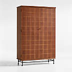 Foliate Walnut Wood Storage Cabinet by Jake Arnold | Crate & Barrel