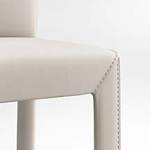 Folio Sand Top-Grain Leather Dining Chair + Reviews | Crate & Barrel