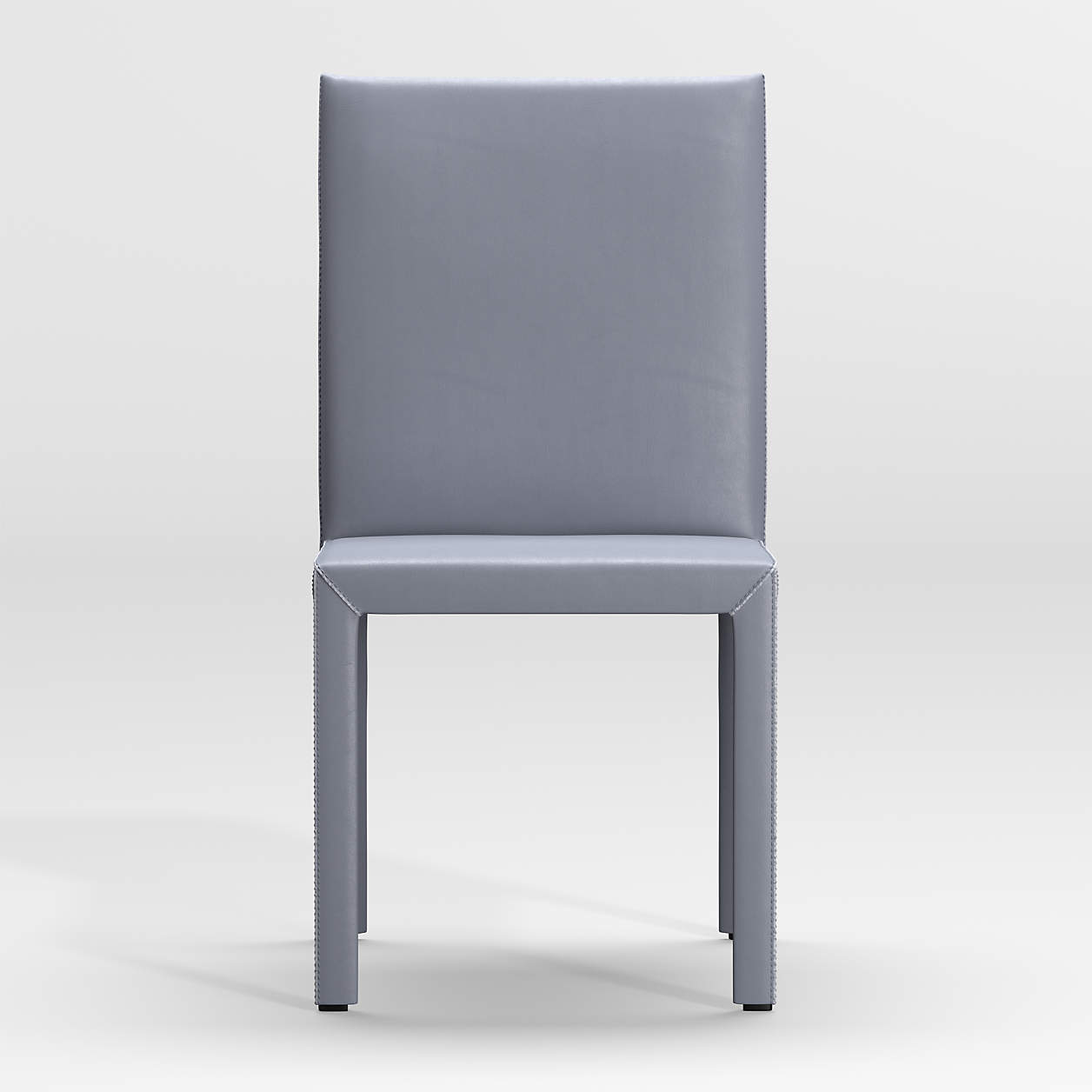 Folio Slate Blue Top-Grain Leather Dining Chair + Reviews | Crate & Barrel