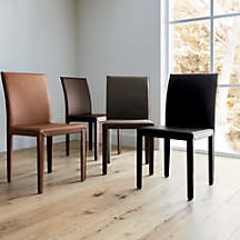 Folio Granite Top-Grain Leather Dining Chair + Reviews | Crate & Barrel