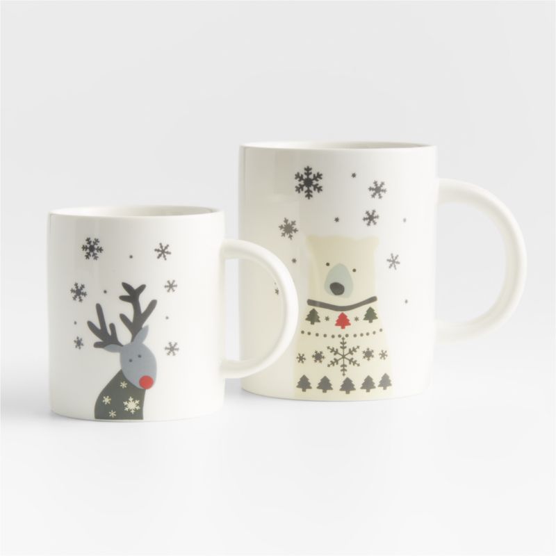 Forest Friends Mini Christmas Reindeer Mug + Reviews | Crate & Barrel