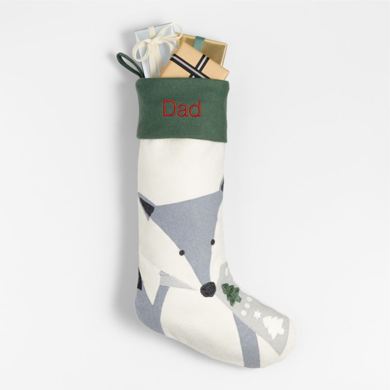 Personalized Fox Christmas Stocking + Reviews | Crate & Barrel