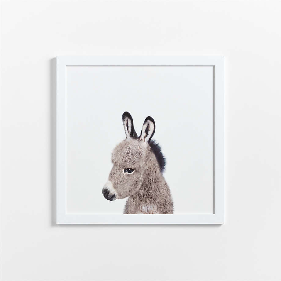 Baby Donkey Framed Wall Art Print | Crate & Kids