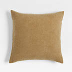 Frances Faux Mohair 23"x23" Golden Brown Throw Pillow Cover by Jake ...