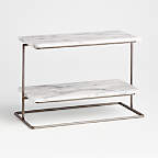 French Kitchen White Marble 2-Tier Server Cupcake Stand + Reviews ...