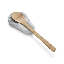 French Kitchen White Marble Spoon Rest + Reviews | Crate & Barrel