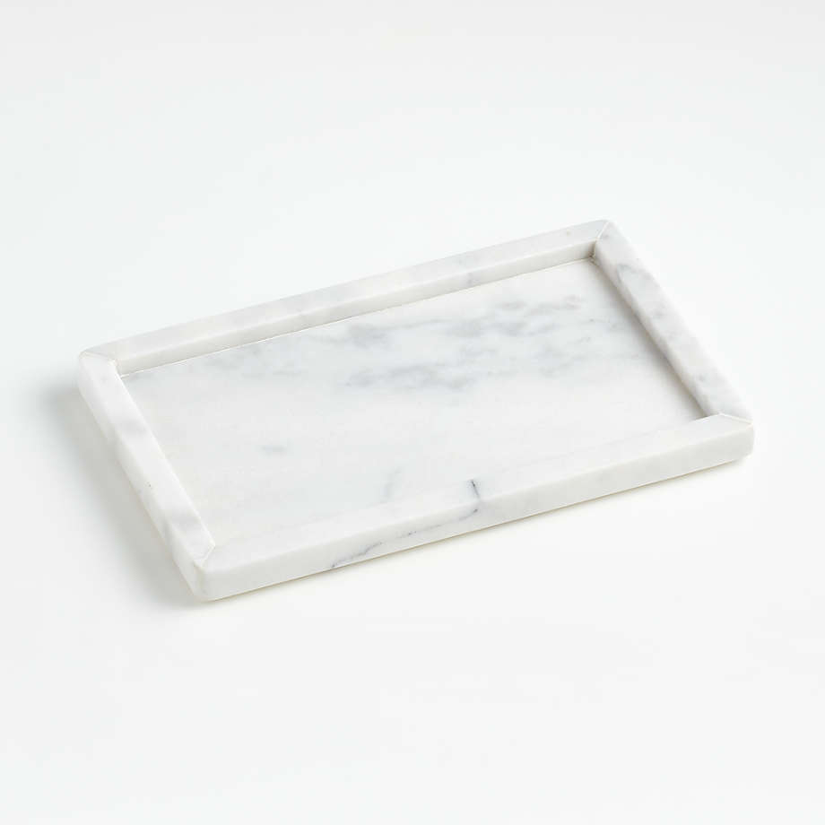French Kitchen White Marble Rectangle Tray Cheese Board Platter ...