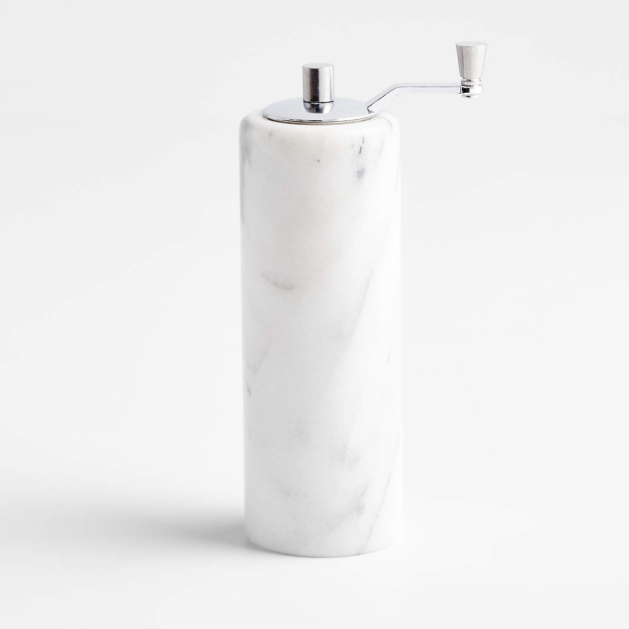 French Kitchen White Marble Pepper Mill + Reviews | Crate & Barrel
