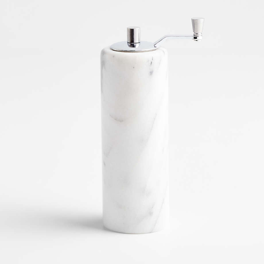 French Kitchen White Marble Pepper Mill + Reviews | Crate & Barrel Canada