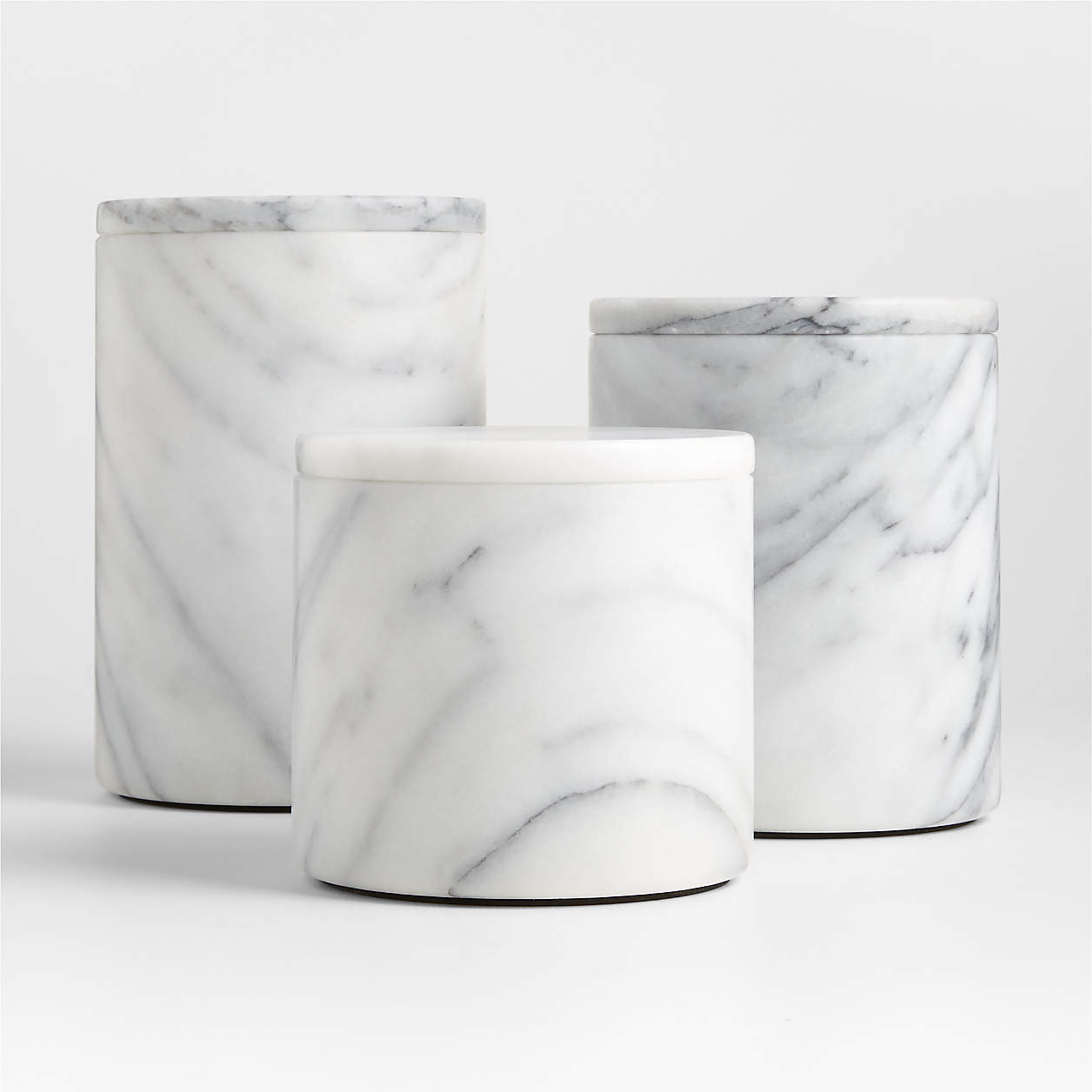 French Kitchen Marble Canisters | Crate & Barrel