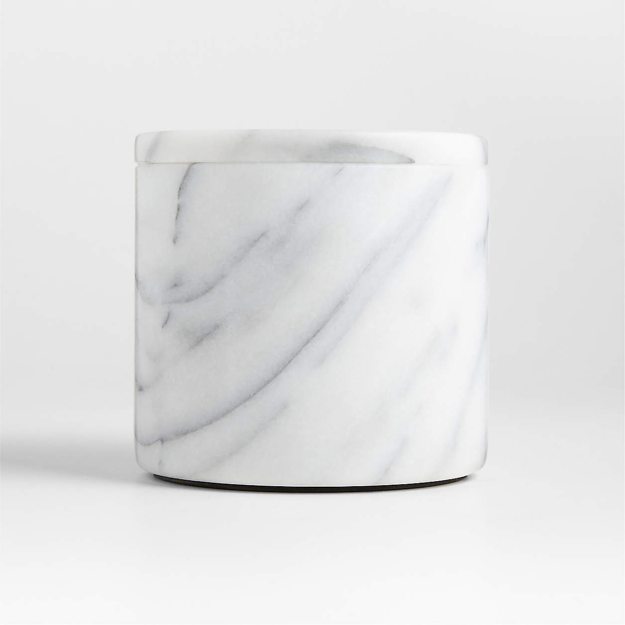 French Kitchen Small White Marble Canister + Reviews | Crate & Barrel