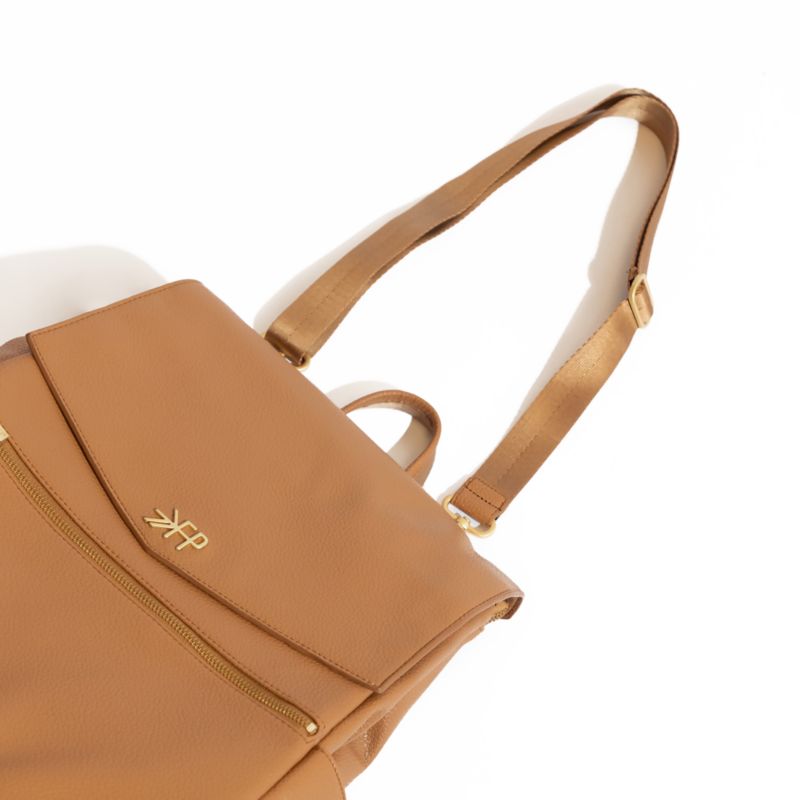 Freshly Picked Butterscotch Brown Vegan Leather Diaper Backpack ...