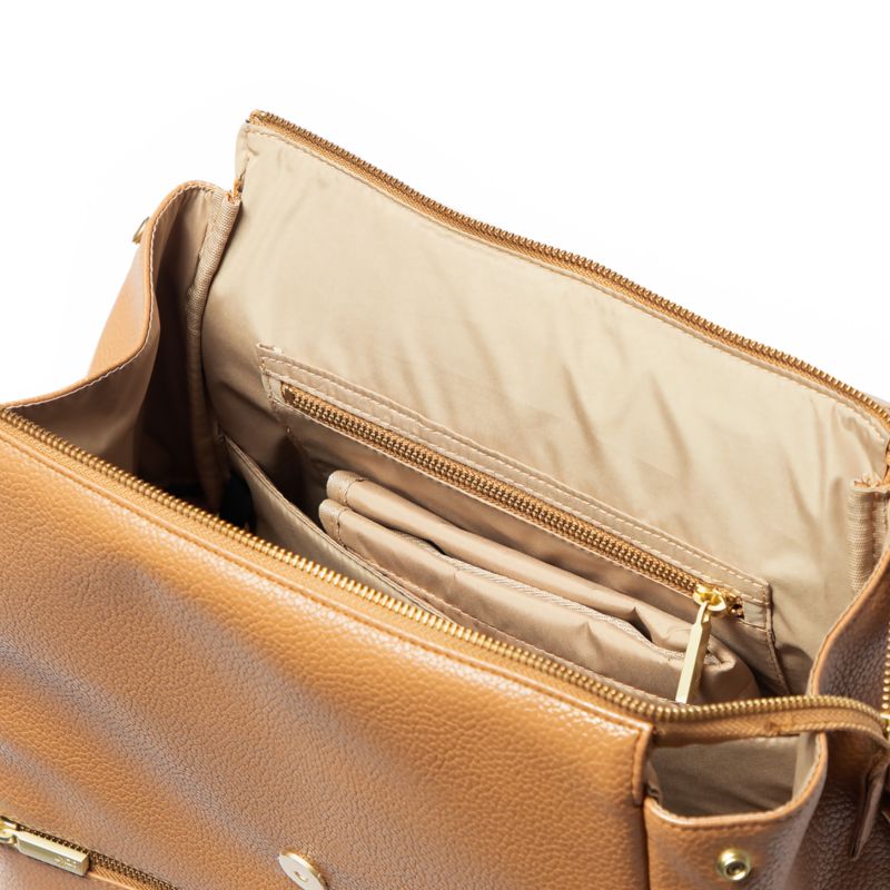 Freshly Picked Butterscotch Brown Vegan Leather Diaper Backpack ...