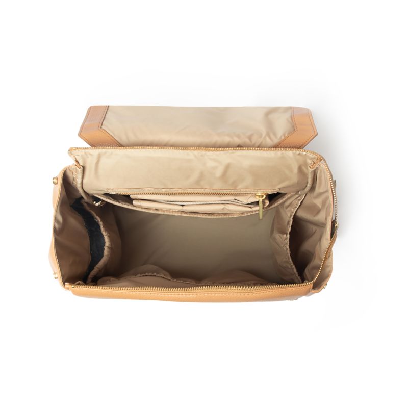 Freshly Picked Butterscotch Brown Vegan Leather Diaper Backpack ...