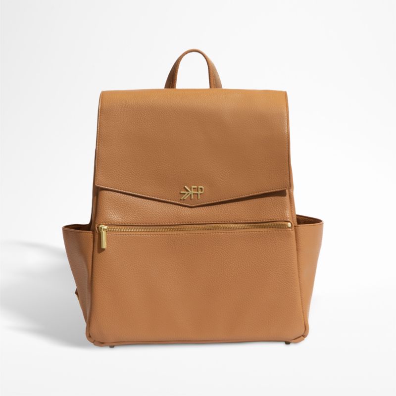 Freshly Picked Butterscotch Brown Vegan Leather Diaper Backpack ...