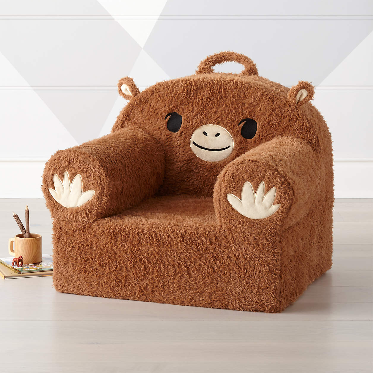 Large Furry Monkey Nod Chair + Reviews | Crate & Kids