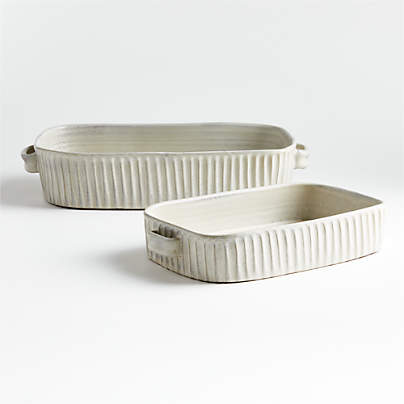 Carmel Ceramic Bakers, Set of 2 by Gaby Dalkin + Reviews | Crate & Barrel