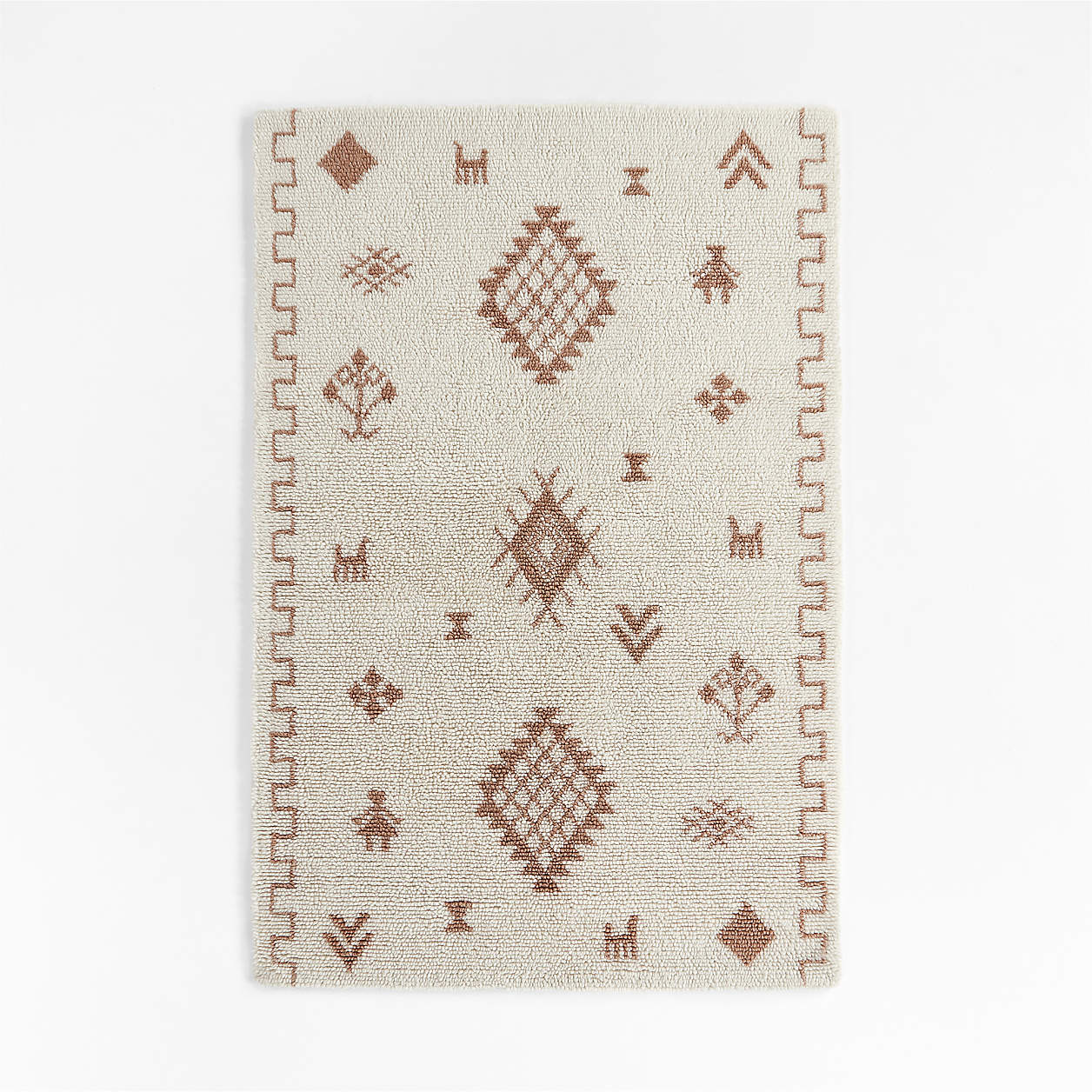 Gabey Figures Wool Pink Kids Area Rug 6x9 | Crate & Kids