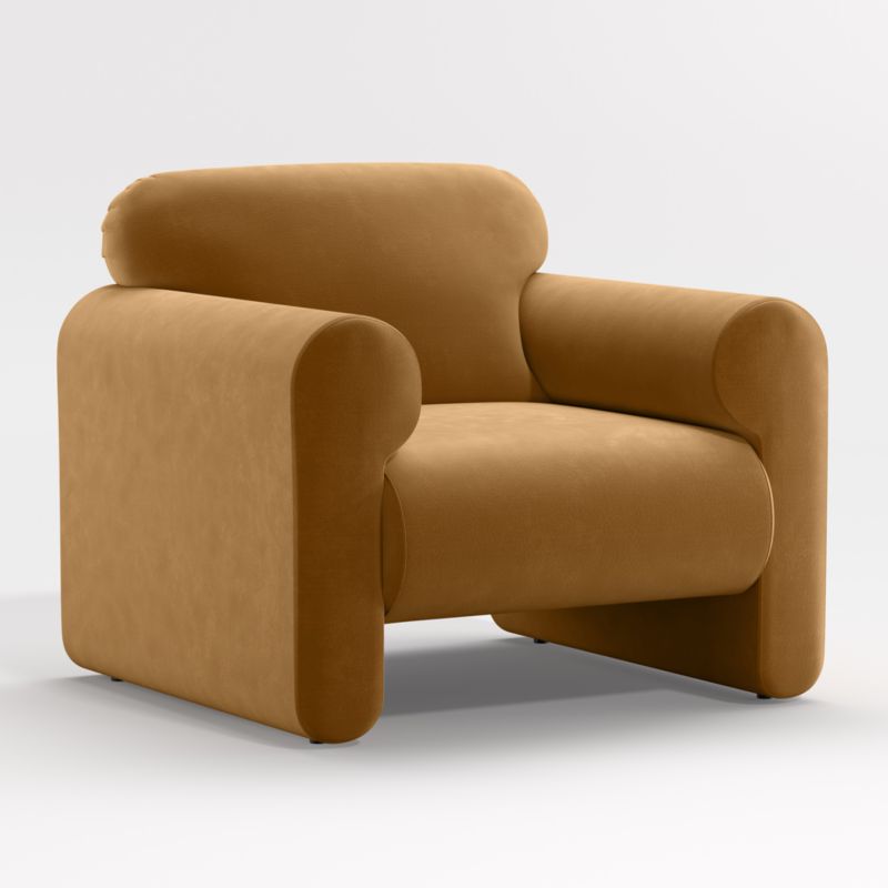 Gala Reverse Roll Arm Chair | Crate & Barrel