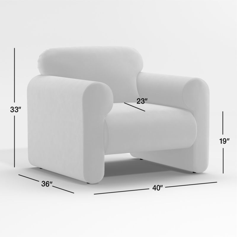 Gala Reverse Roll Arm Chair | Crate & Barrel