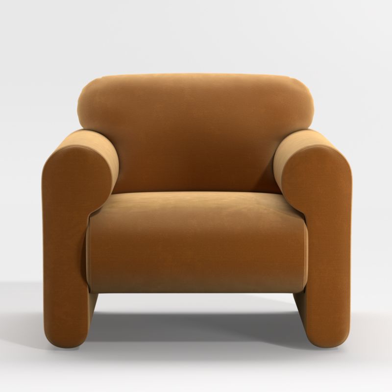 Gala Reverse Roll Arm Chair | Crate & Barrel