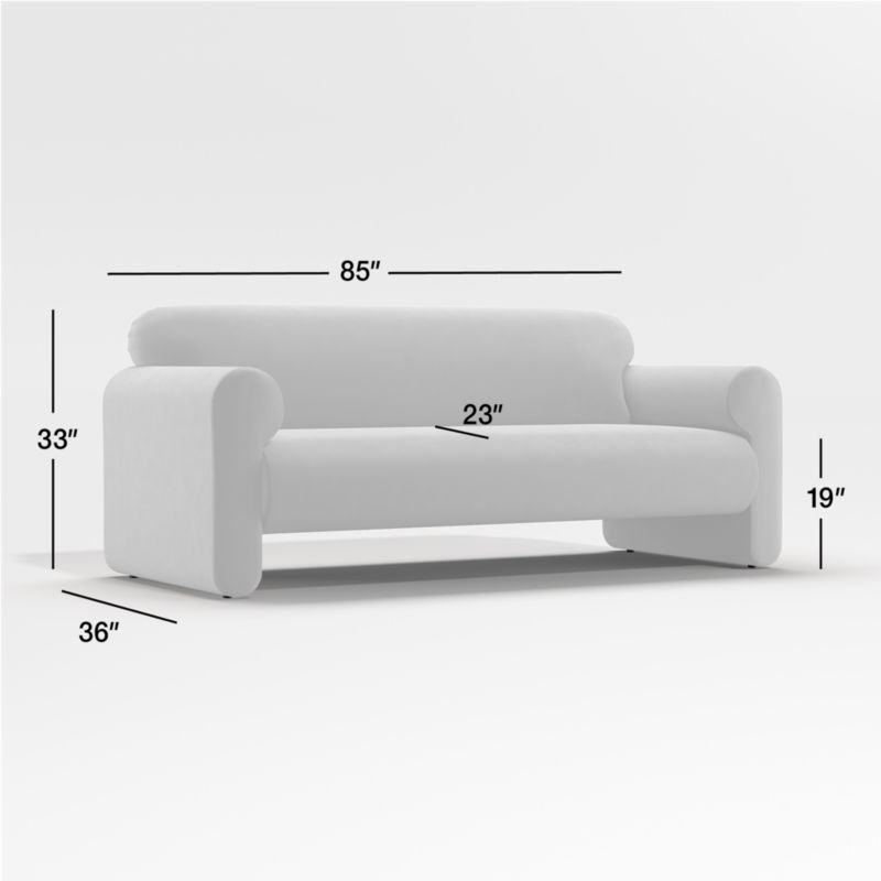 Gala Reverse Roll Arm Sofa + Reviews | Crate & Barrel