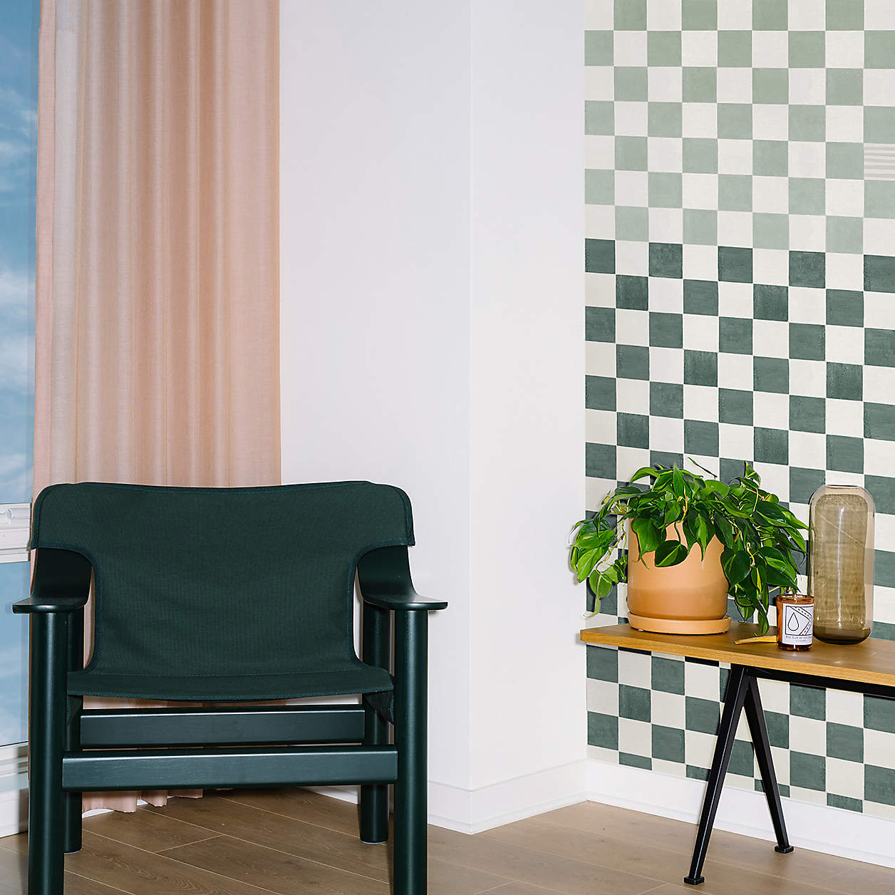 Gambit Sage and Deep Green Wallpaper | Crate & Kids