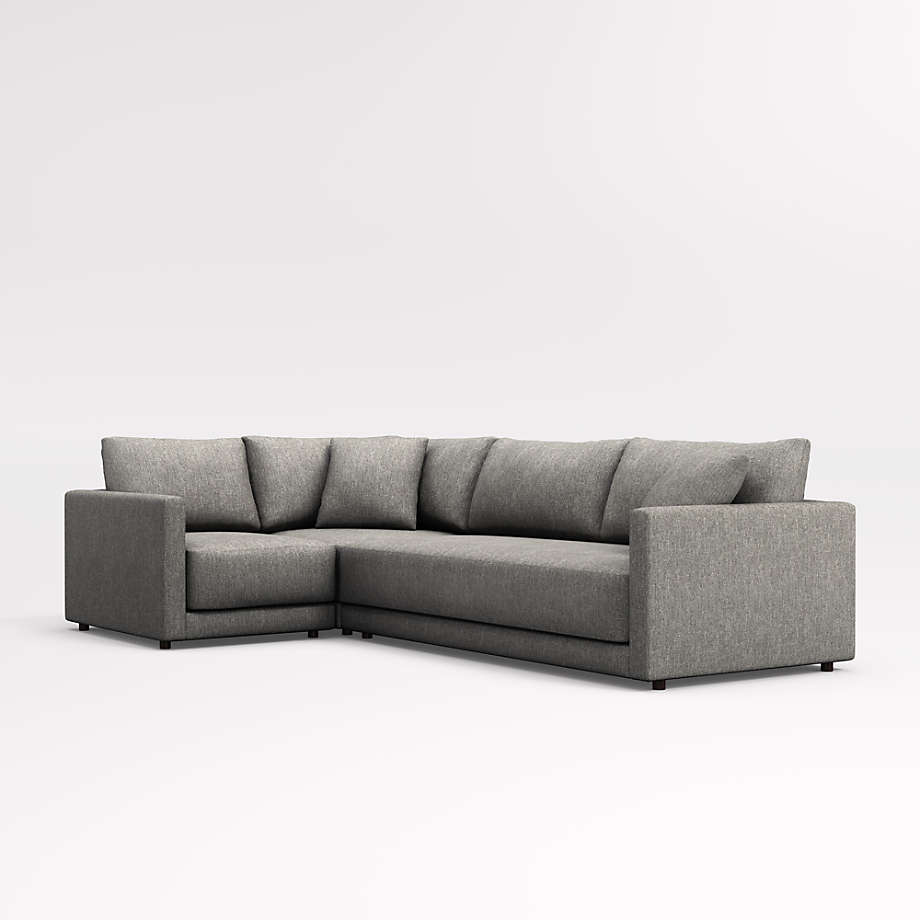 Gather Deep 3-Piece Bench Sectional Sofa + Reviews | Crate & Barrel