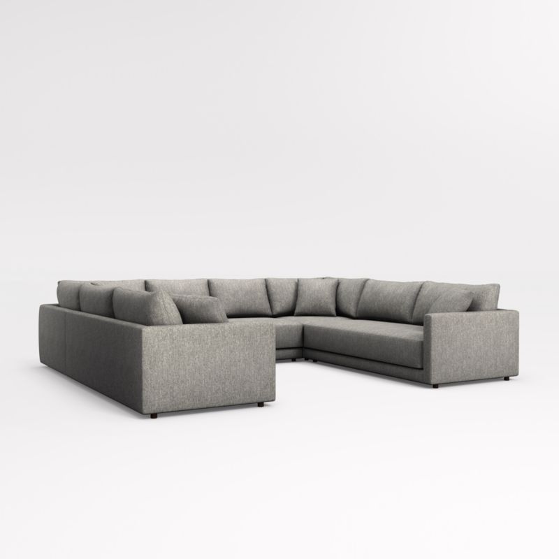 Gather Deep 5-Piece U-Shaped Bench Sectional Sofa + Reviews | Crate ...