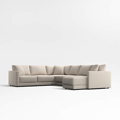 Gather Deep 5-Piece U-Shaped Sectional Sofa + Reviews | Crate & Barrel