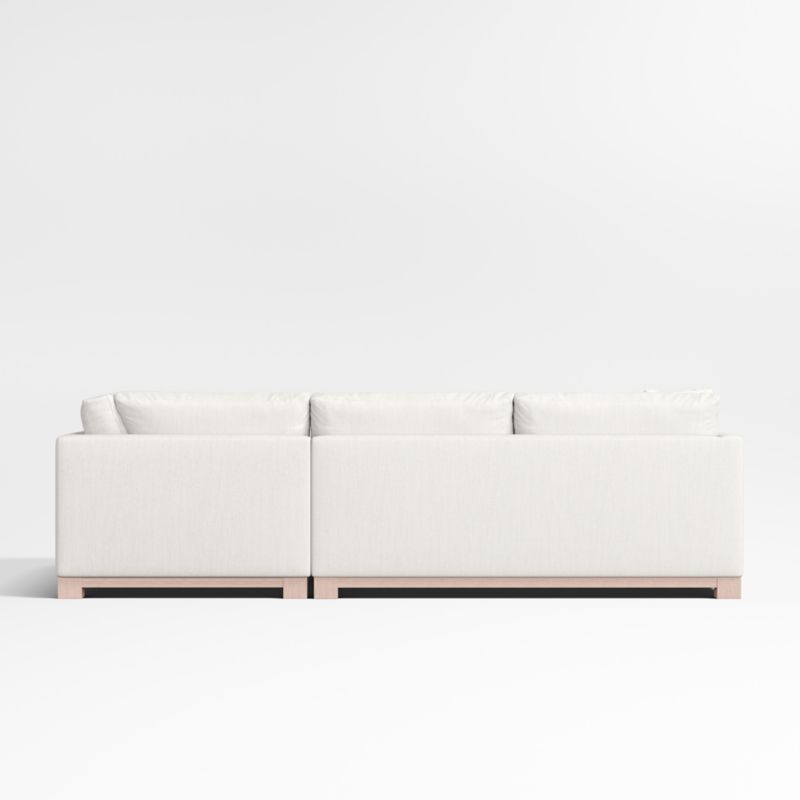 Gather Deep Wood Base 3-Piece L-Shaped Sectional Sofa + Reviews | Crate ...