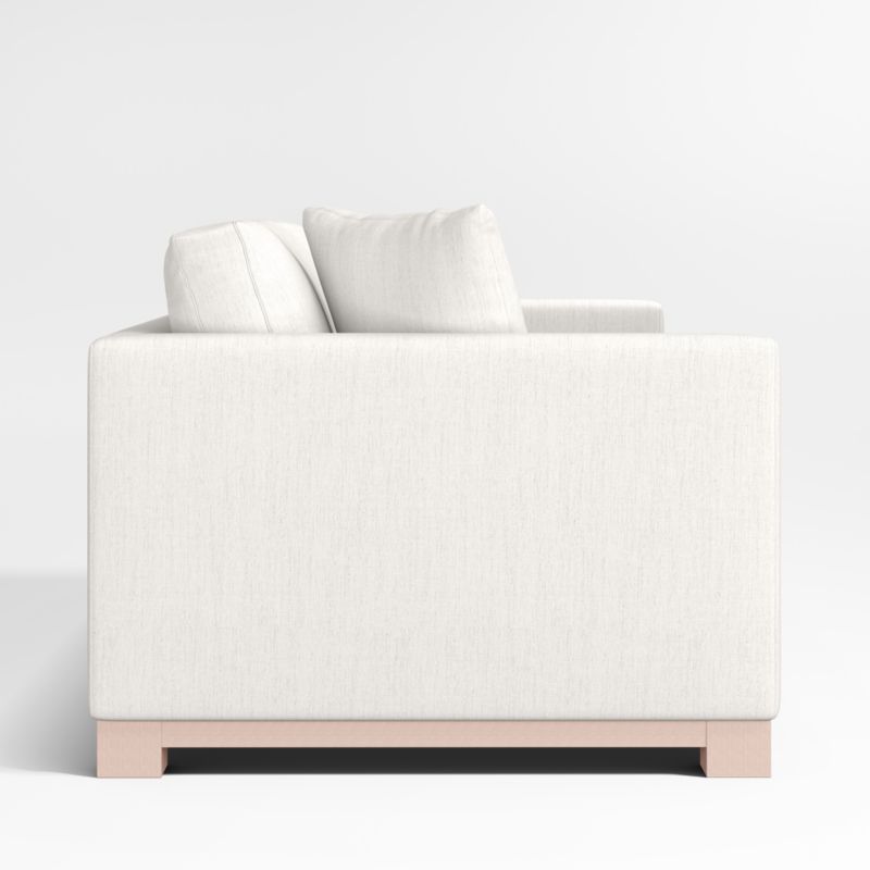 Gather Deep Wood Base Bench Sofa + Reviews | Crate & Barrel