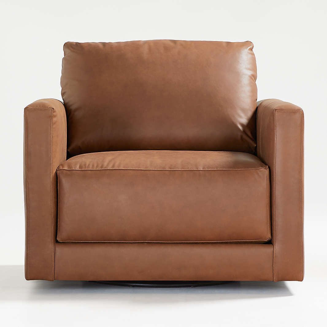 Leather Swivel Chairs for the Home | Crate & Barrel