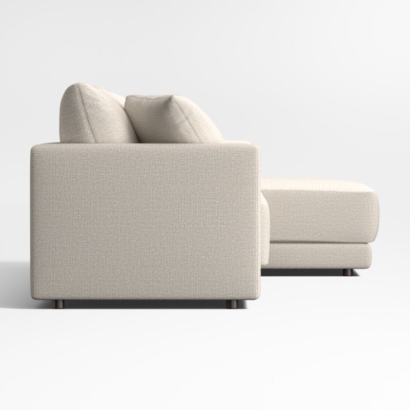 Gather 2-Piece Chaise Bench Sectional Sofa + Reviews | Crate & Barrel