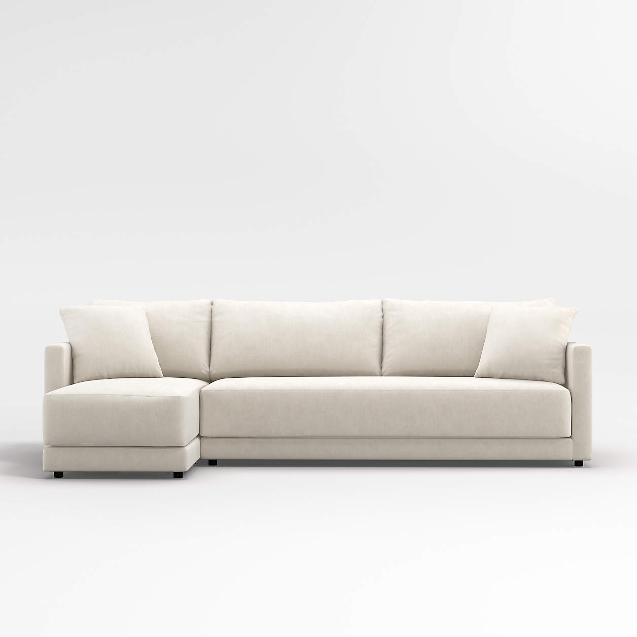 Gather 2-Piece Chaise Bench Sectional Sofa + Reviews | Crate & Barrel