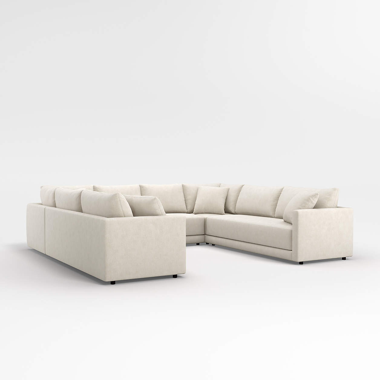 Gather 5-Piece U-Shaped Bench Sectional Sofa + Reviews | Crate & Barrel ...