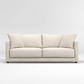 Crate and Barrel Gather Petite Sofa Grey