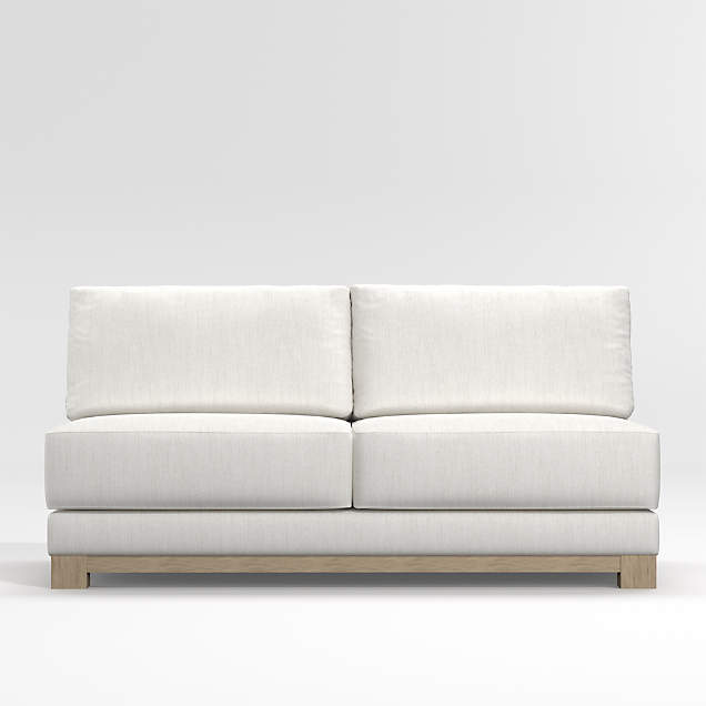 Gather Wood Base Sofa 88" + Reviews | Crate & Barrel