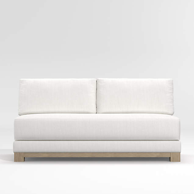 Gather Wood Base Sofa 88" + Reviews | Crate & Barrel