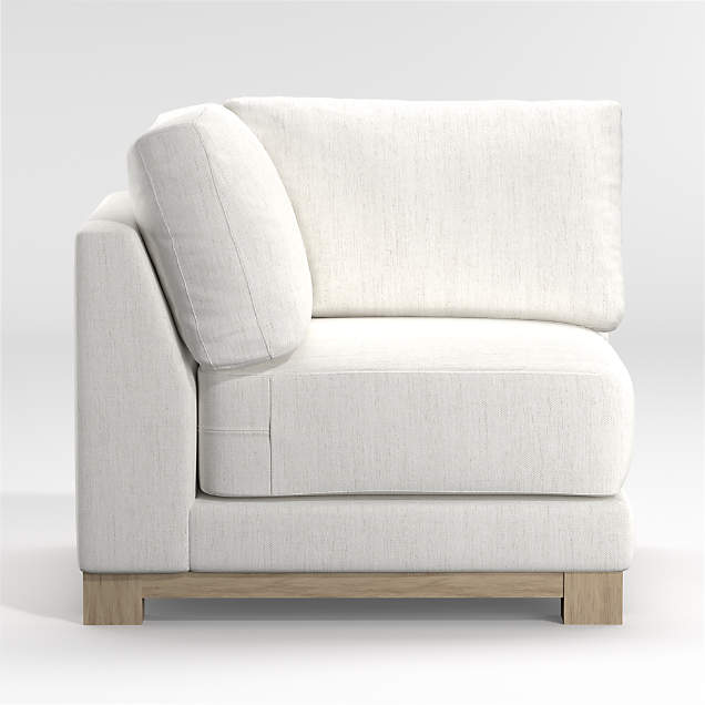 Avondale Wood Leg Corner Chair + Reviews | Crate & Barrel