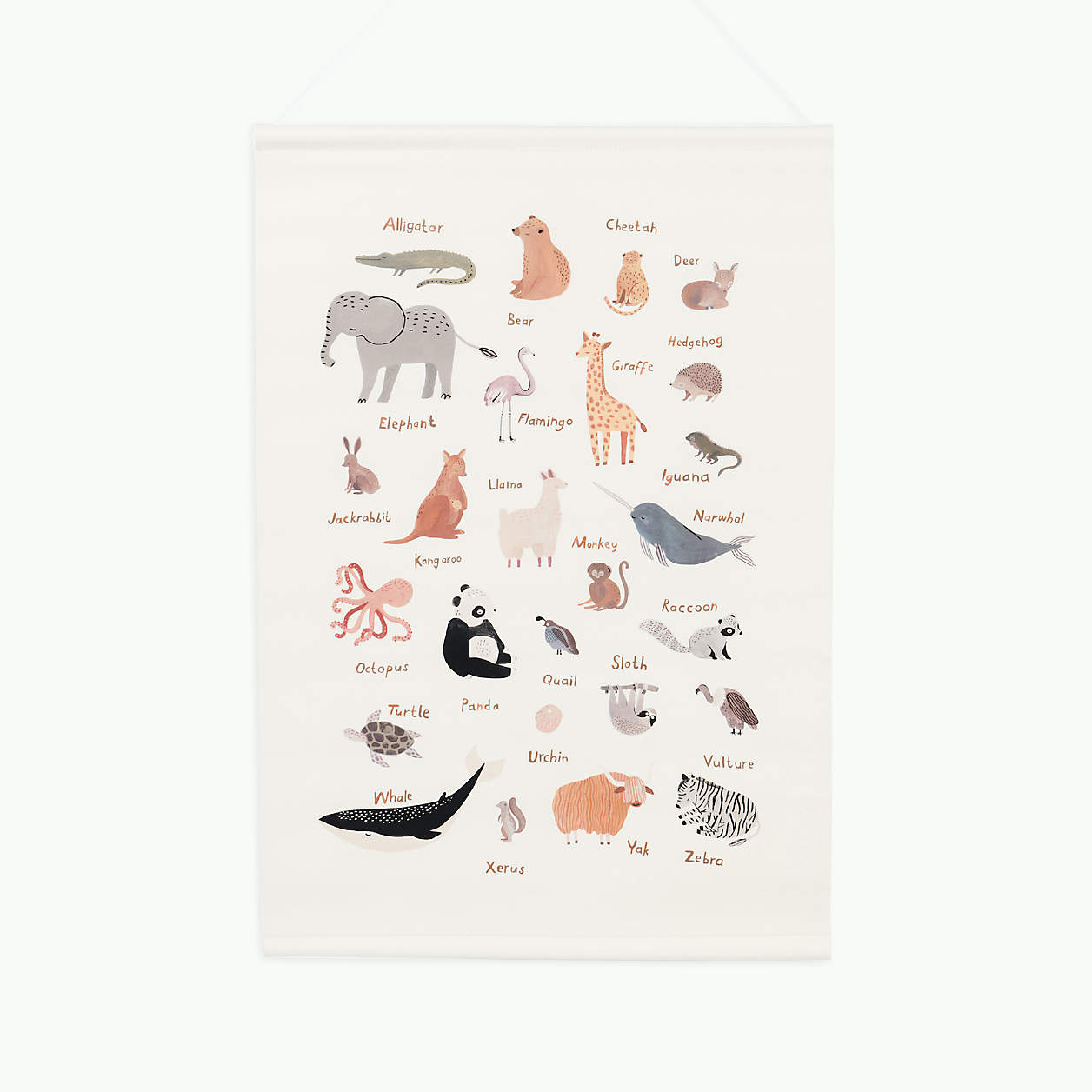 Gathre Animal Alphabet Tapestry Poster | Crate & Kids