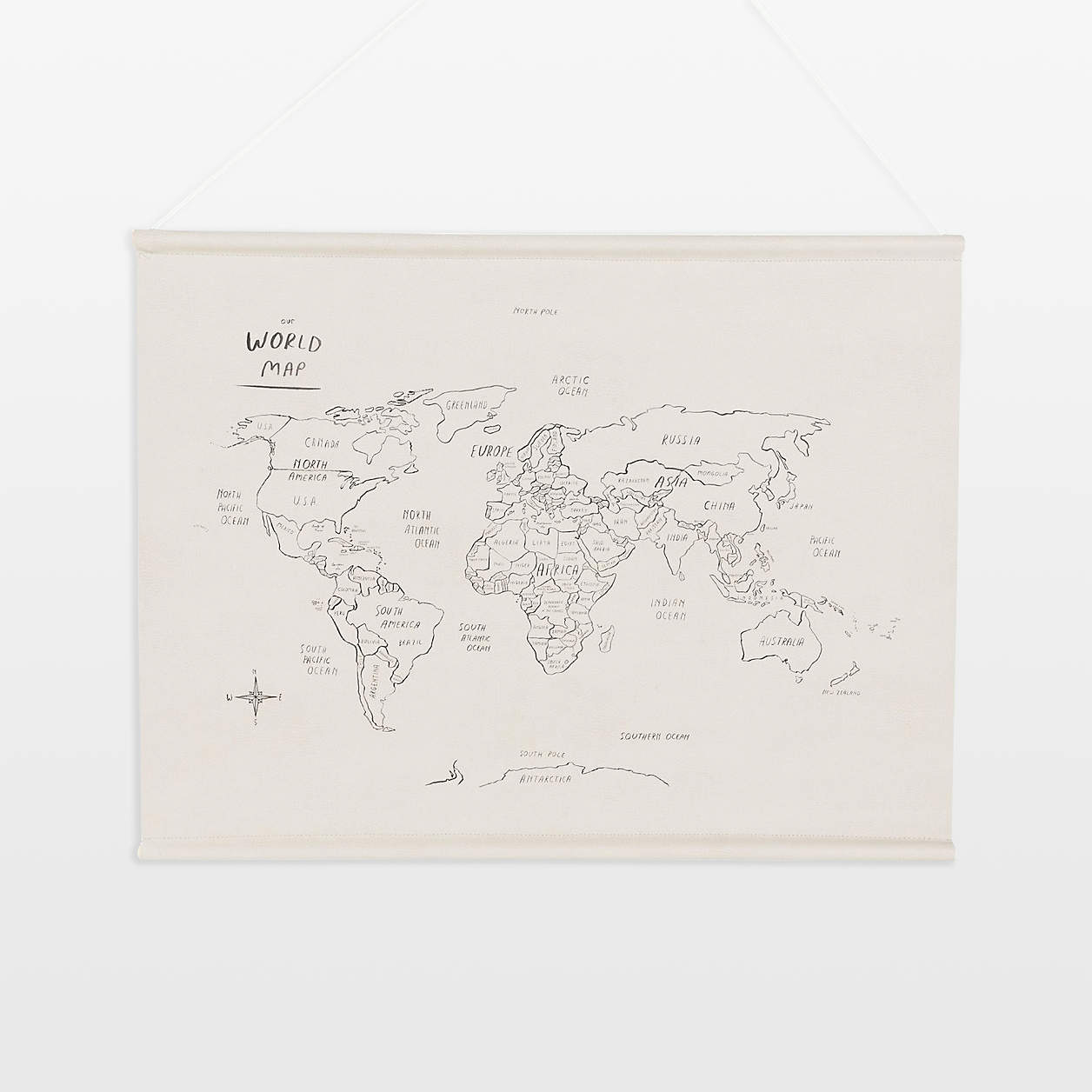 Gathre World Map Tapestry Poster | Crate & Kids