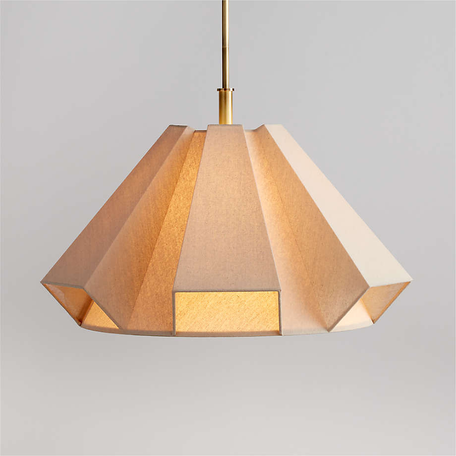 Gavin Geometric Linen Pendant Light + Reviews | Crate & Barrel Gavin Geometric Linen Pendant Light + Reviews | Crate & Barrel