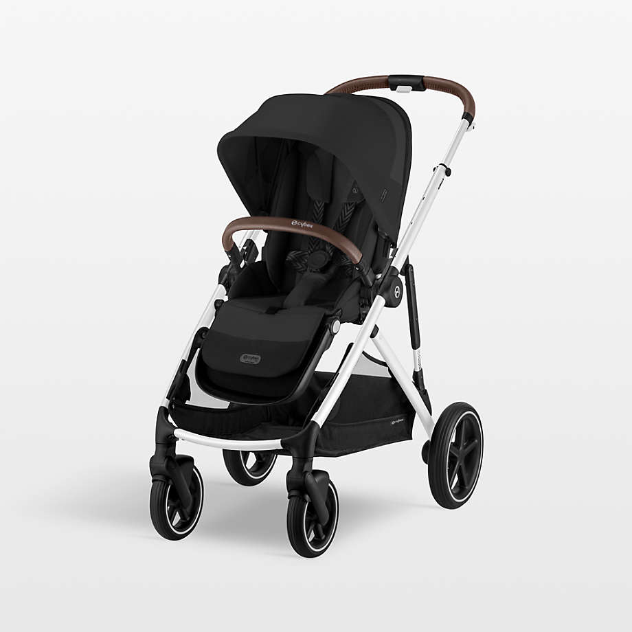 CYBEX Moon Black Gazelle S Modular Baby Stroller with Silver Frame ...