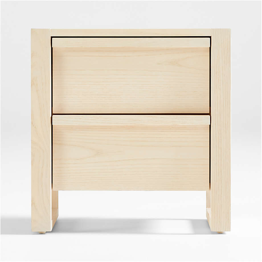 Gemini Light Ash Wood 2-Drawer Kids Nightstand + Reviews | Crate & Kids