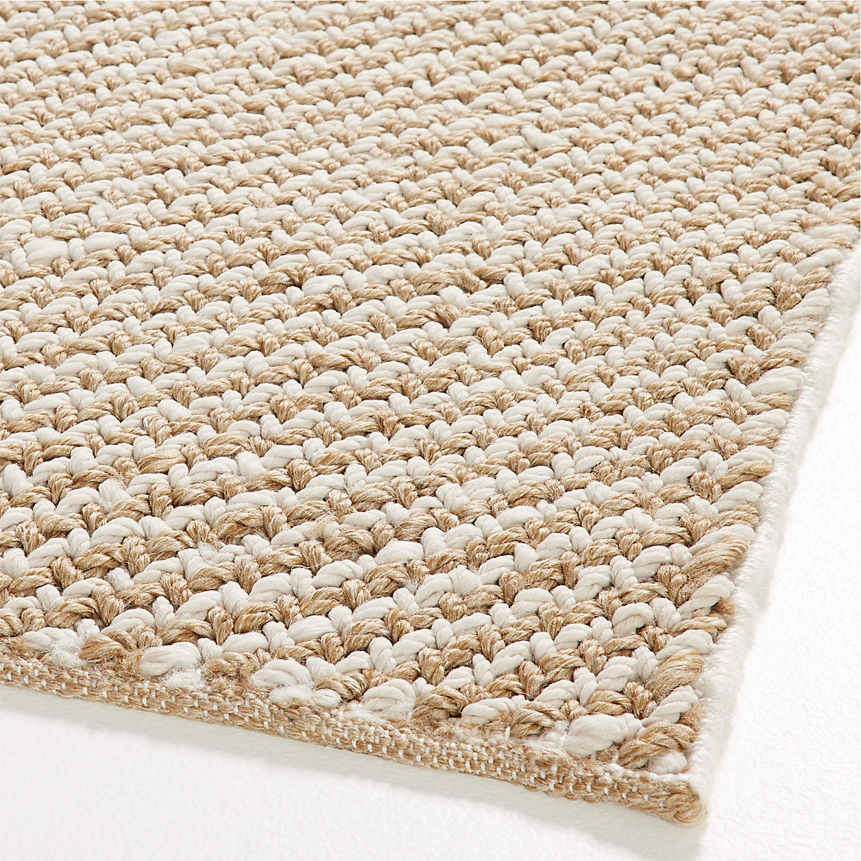 Genoa Tan Brown Outdoor Rug Swatch 12"x18" | Crate & Barrel