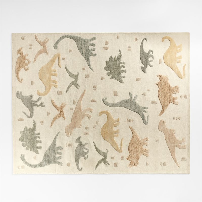 Geo-Dino Kids Hand-Tufted Wool Dinosaur Kids Rug 8x10 + Reviews | Crate ...